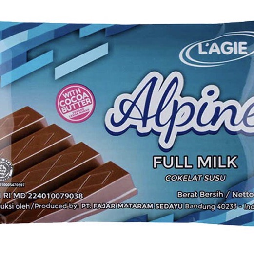 Jual Lagie L’agie Alpine Full Milk Cokelat 60g dengan Harga